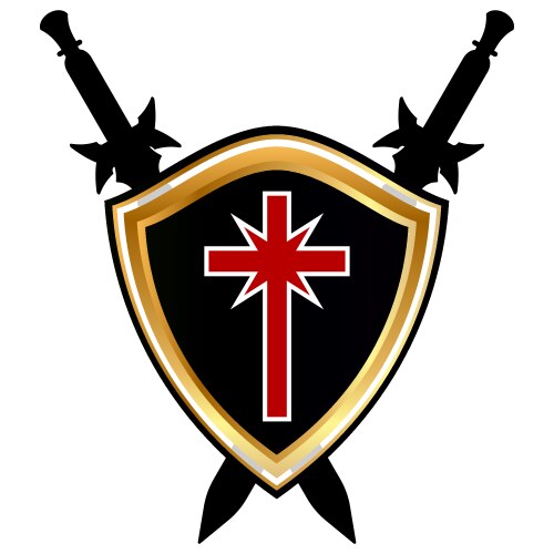 Templar shield icon Royalty Free Vector Image - VectorStock