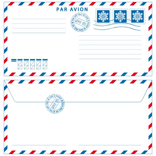 British airmail envelope Royalty Free Vector Image