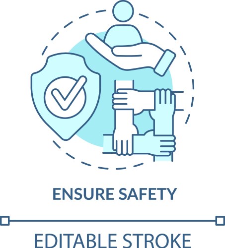 Use watertight safe concept icon Royalty Free Vector Image