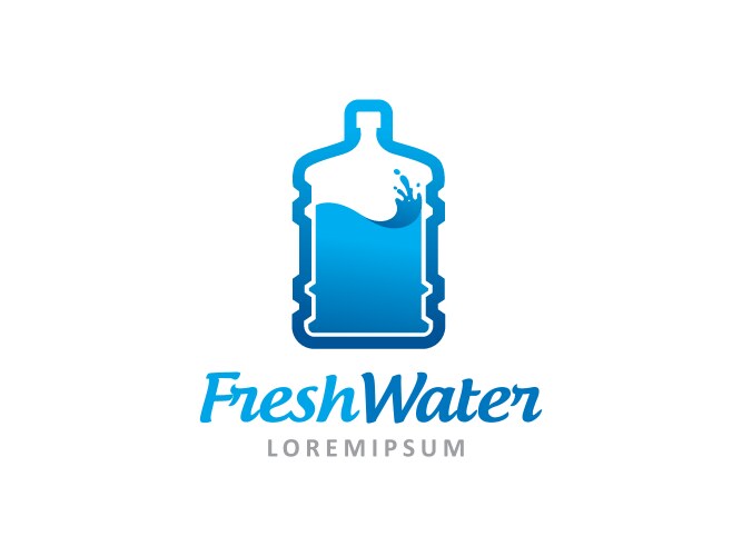 Water gallon logo symbol or icon template Vector Image