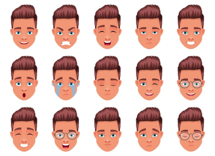 Man face design isolated on white background Vector Image