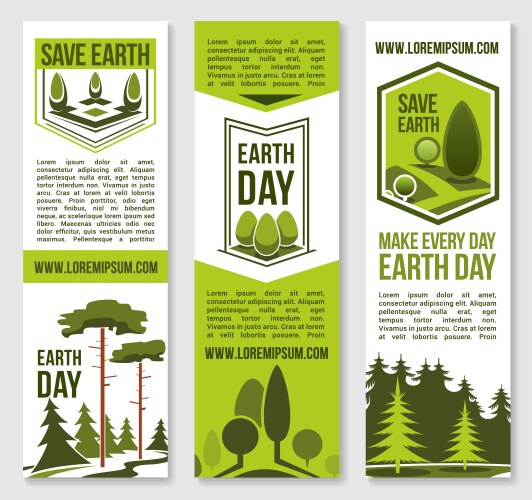 Save earth nature ecology badges set Royalty Free Vector