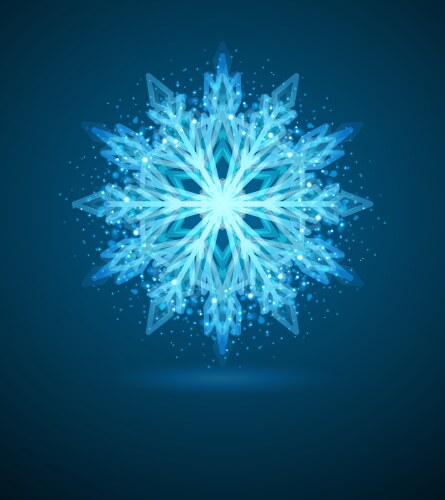 3d snowflake Royalty Free Vector Image - VectorStock