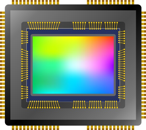 Cmos ccd image sensor Royalty Free Vector Image