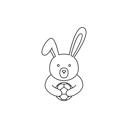 Rabbit head icon logo design Royalty Free Vector Image