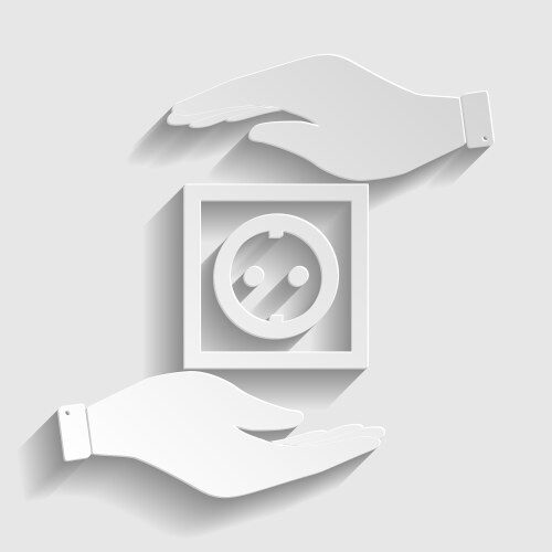 Electrical socket sign Royalty Free Vector Image