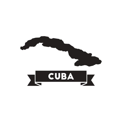 Cuba map icon Royalty Free Vector Image - VectorStock