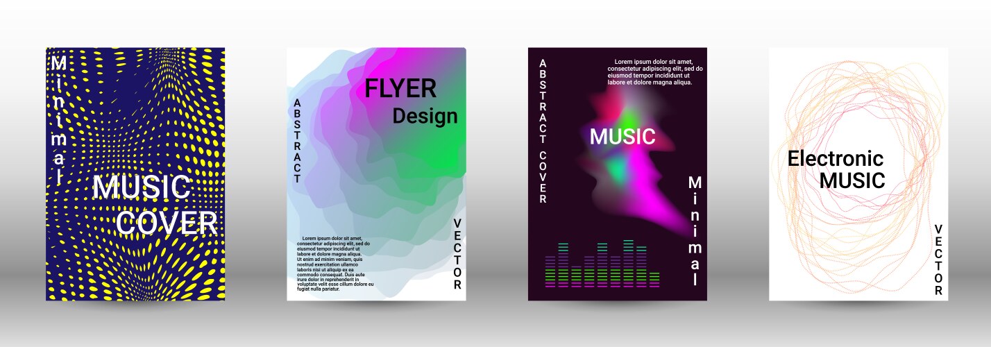 Creative sound backgrounds Royalty Free Vector Image