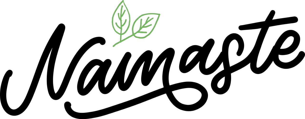 Namaste hand written modern calligraphy Royalty Free Vector