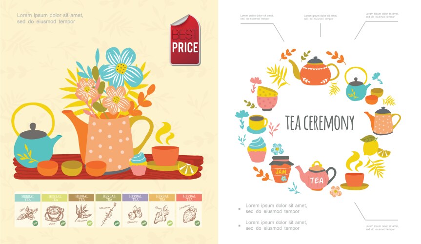 Tea time Royalty Free Vector Image - VectorStock