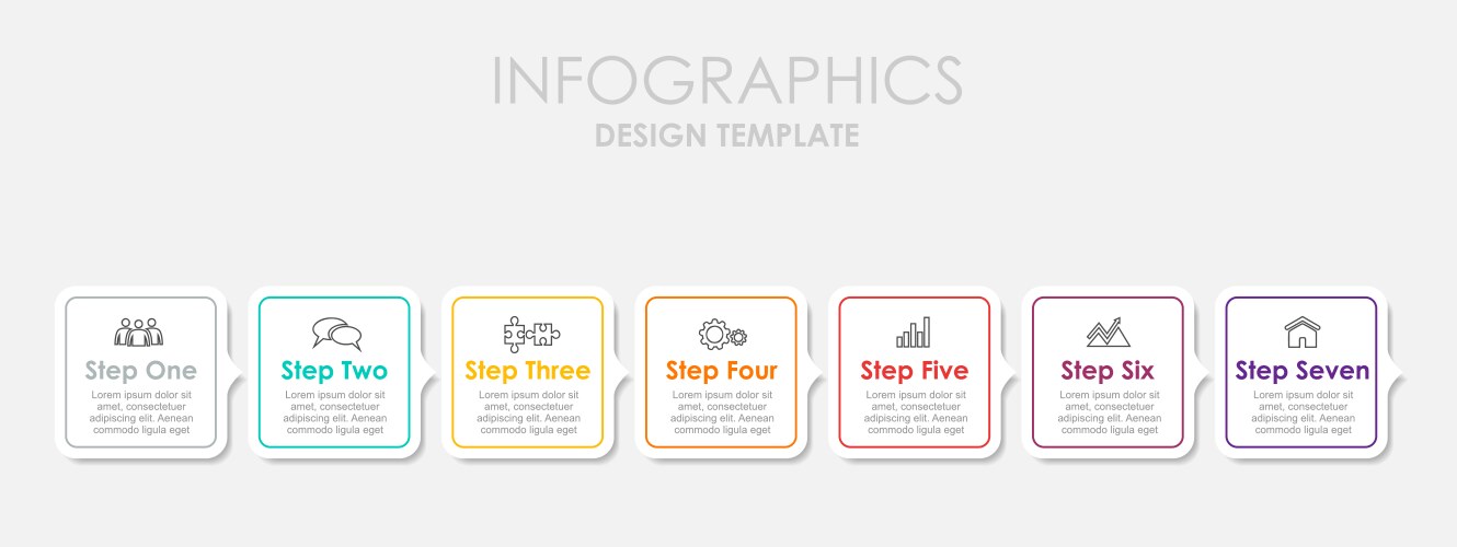 7 Step Infographic Vector Images (over 8,300)