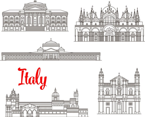 Italy cities Royalty Free Vector Image - VectorStock