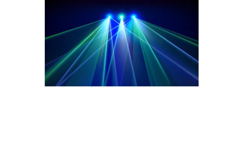 Laser light show bright led beams strobe Vector Image