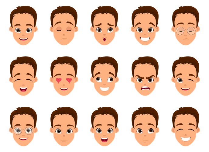 Man face design isolated on white background Vector Image