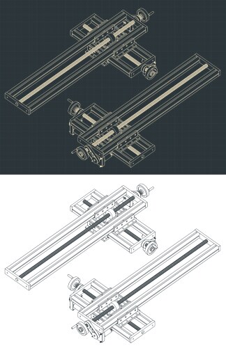 Mill cutter blueprints Royalty Free Vector Image