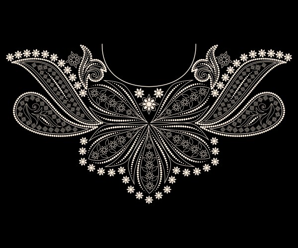 Neck line design Royalty Free Vector Image - VectorStock