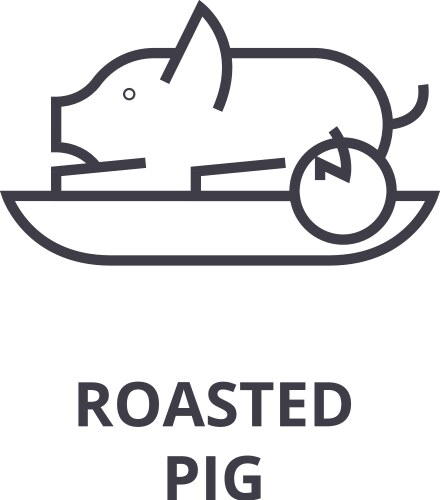 Pig roast poster Royalty Free Vector Image - VectorStock