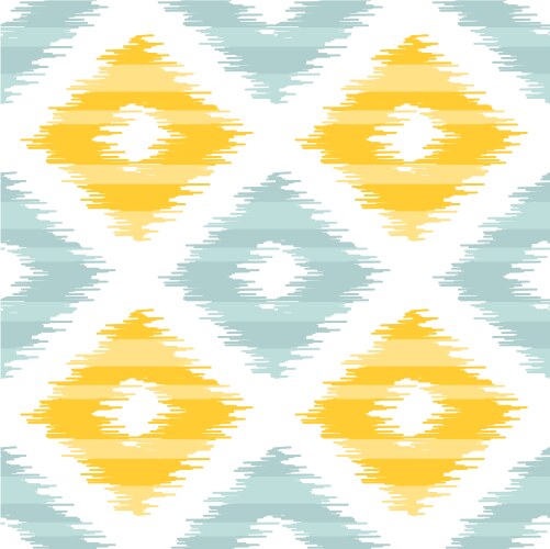 Seamless geometric pattern ikat fabric style Vector Image