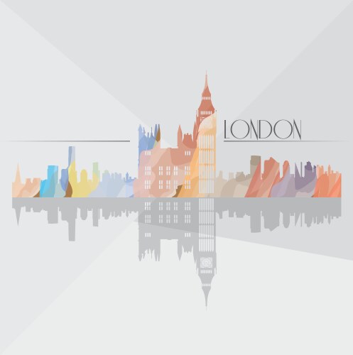 London skyline modern cityscape Royalty Free Vector Image