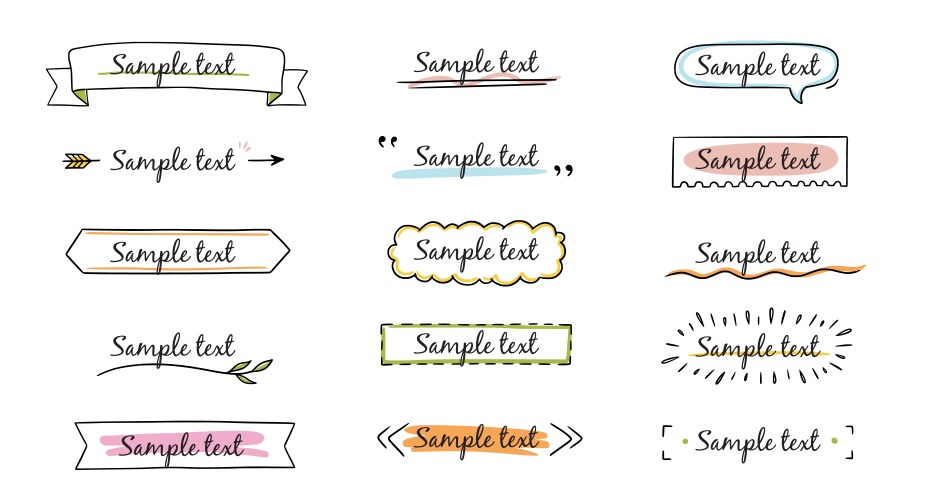 Callout title call text graphic modern Royalty Free Vector