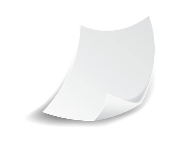 Curled corners white transparent empty curve Vector Image