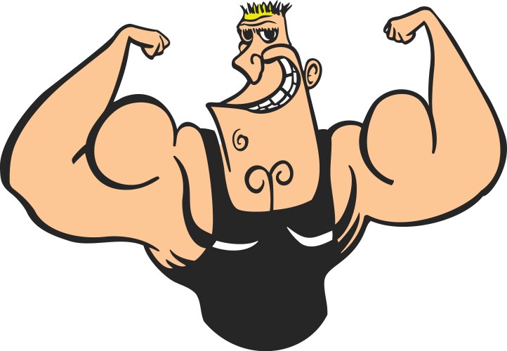 Muscle Man Cartoon Vector Images (over 11,000)