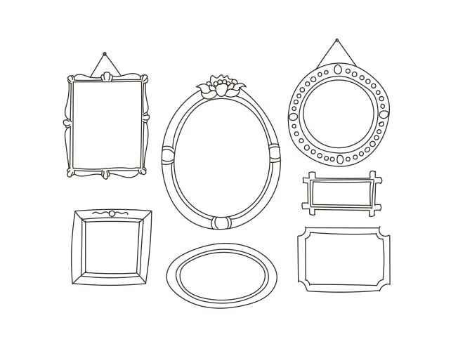 Vintage frames Royalty Free Vector Image - VectorStock