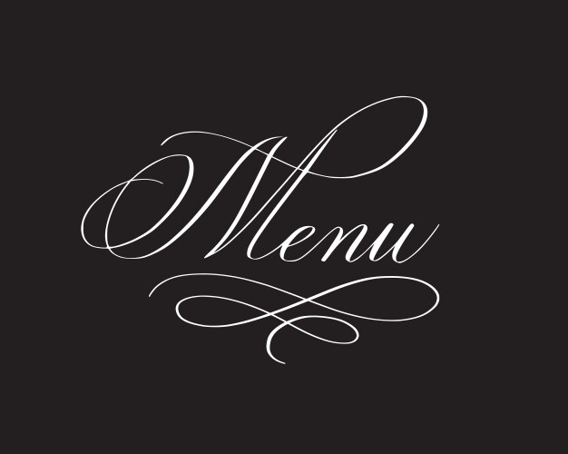 Menu Calligraphy Font Vector Images (over 3,700)