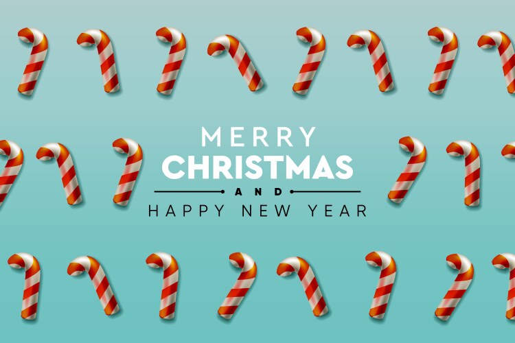 Christmas candy cane lettering font set Royalty Free Vector