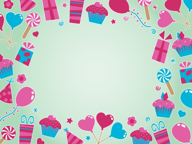 Birthday party invitation card template included Vector Image