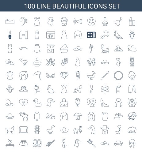 Beautiful icons Royalty Free Vector Image - VectorStock