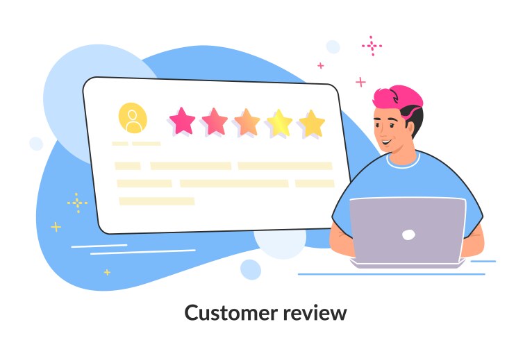 Best or suitable comment review concept Royalty Free Vector
