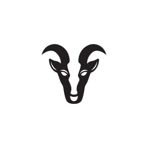 Goat head mascot icon logo design Royalty Free Vector Image
