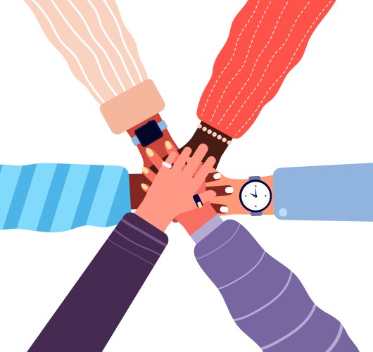 Gathering people group top view walking men Vector Image