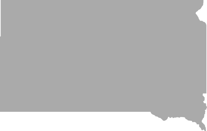 South dakota map counties outline Royalty Free Vector Image