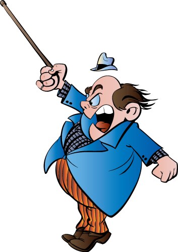 Mad cartoon man Royalty Free Vector Image - VectorStock