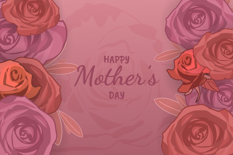 Happy mother day background flower Royalty Free Vector Image