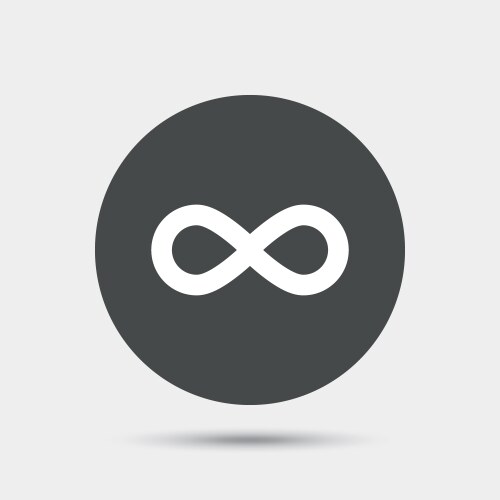 Limitless sign icon infinity symbol Royalty Free Vector