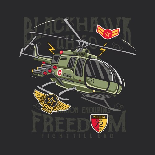 Black hawk helicopter Vector Images & Graphics for Commercial Use ...