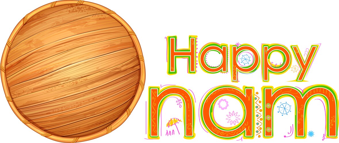 Olakkuda in happy onam background Royalty Free Vector Image