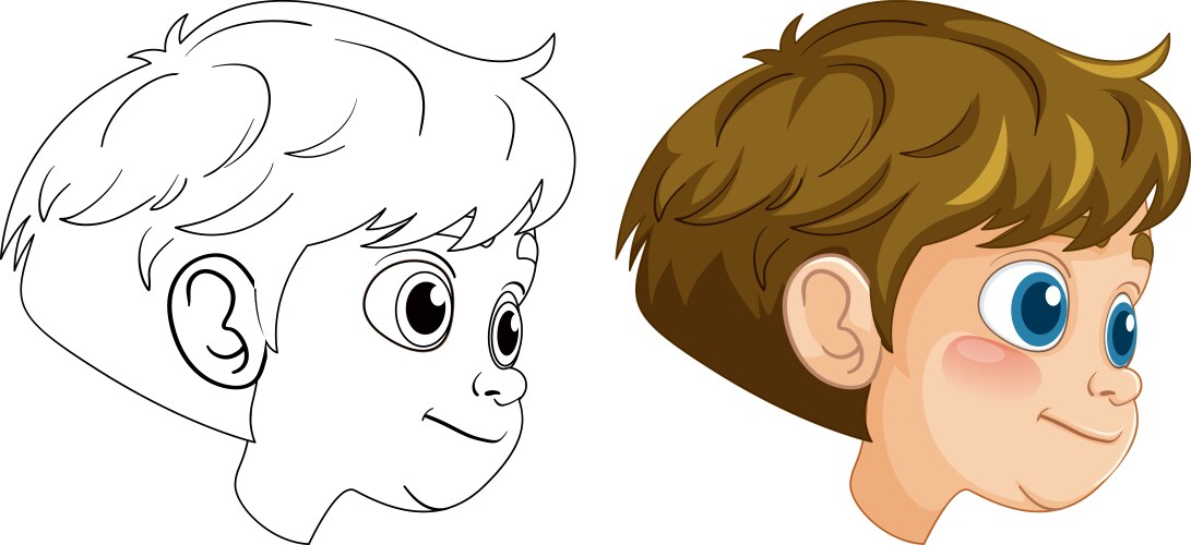Boy Face Side View Vector Images (over 970)