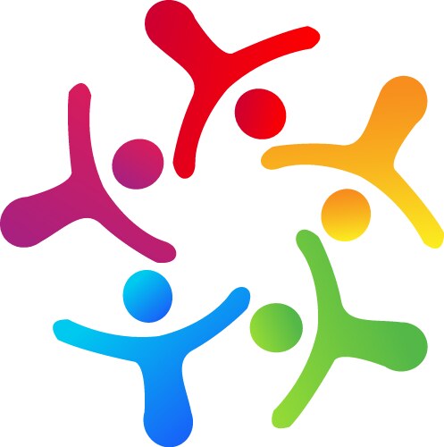 Teamwork logo Royalty Free Vector Image - VectorStock