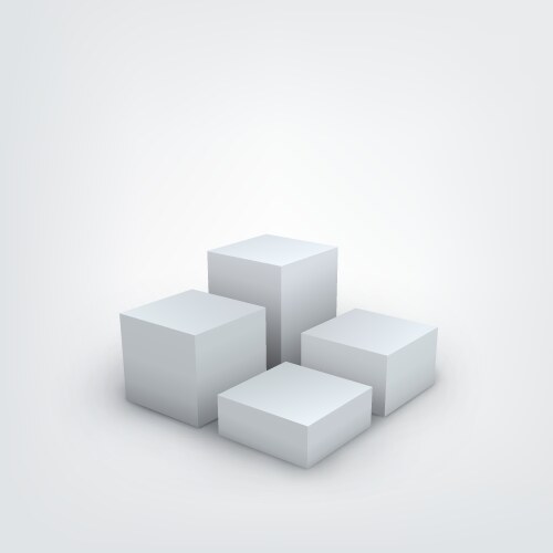 3d cubes in shape Royalty Free Vector Image - VectorStock