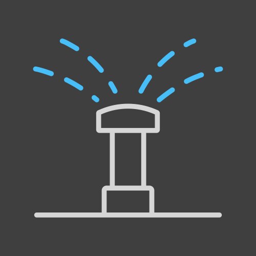 Garden automatic water sprinkler icon Royalty Free Vector