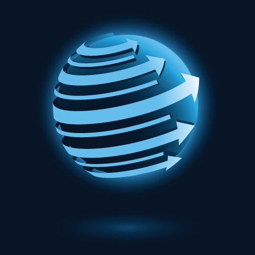 Arrow globe Royalty Free Vector Image - VectorStock