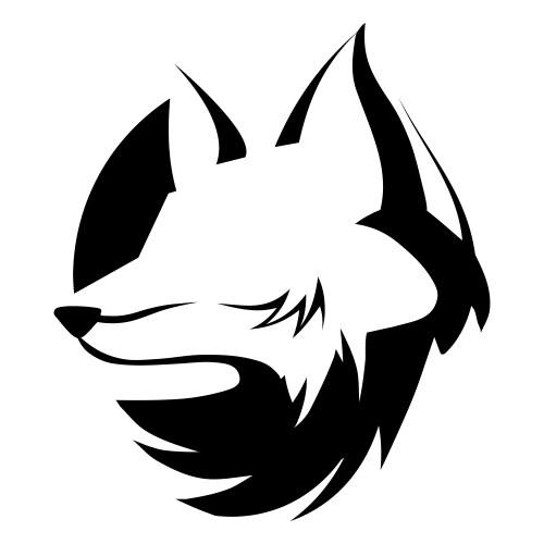 Simple fox side view Royalty Free Vector Image