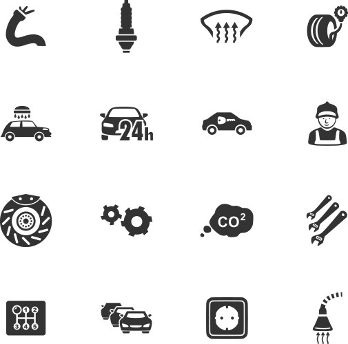 Auto icons set Royalty Free Vector Image - VectorStock