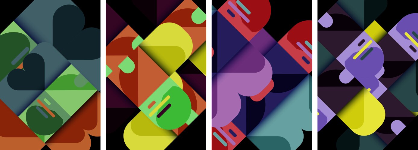 Balance movement geometric backgrounds poster Vector Image