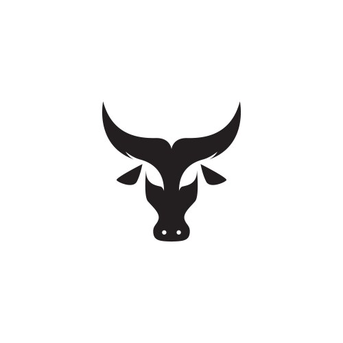 Cow skull mascot icon logo design Royalty Free Vector Image