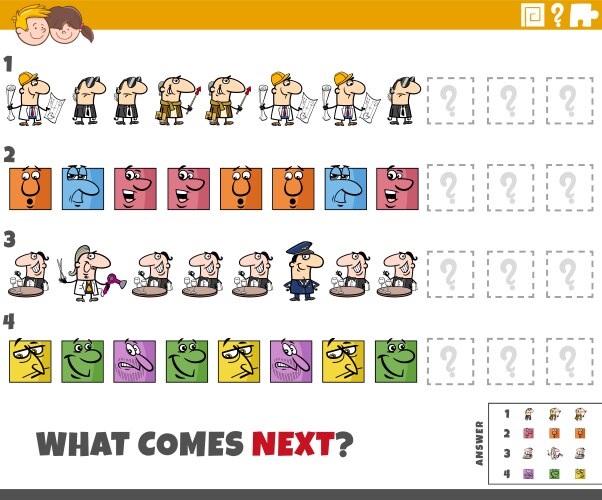 Fill the pattern educational activity for children